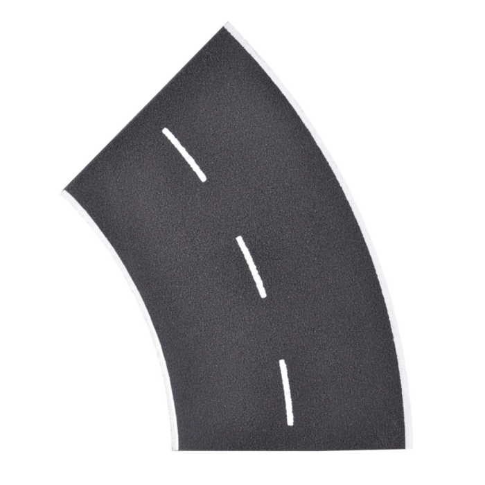 H0 Steenkunst asfalt rijplaat, 45° bocht, straal 12 cm Vollmer 48265